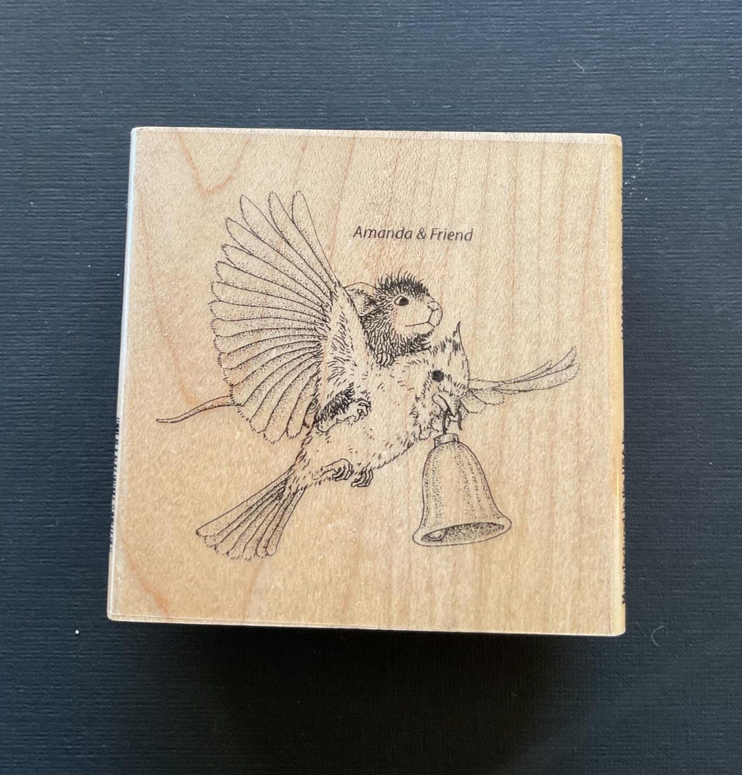 Stampendous House Mouse CARDINAL BELL Stamp, HMQ23 Amanda & Friend for ...