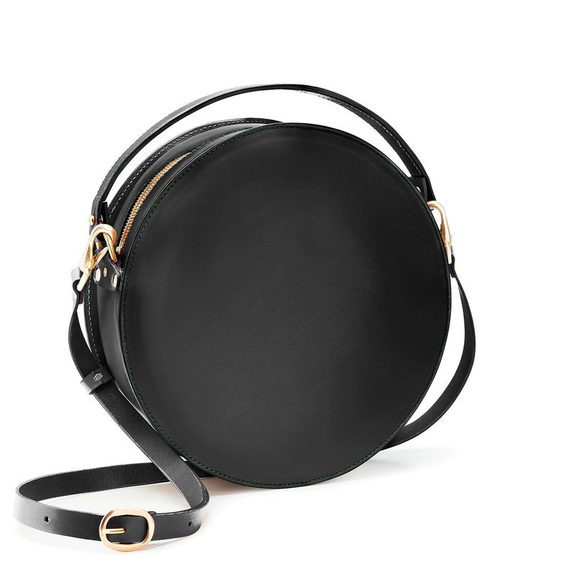 Leather Circle Bag - Etsy