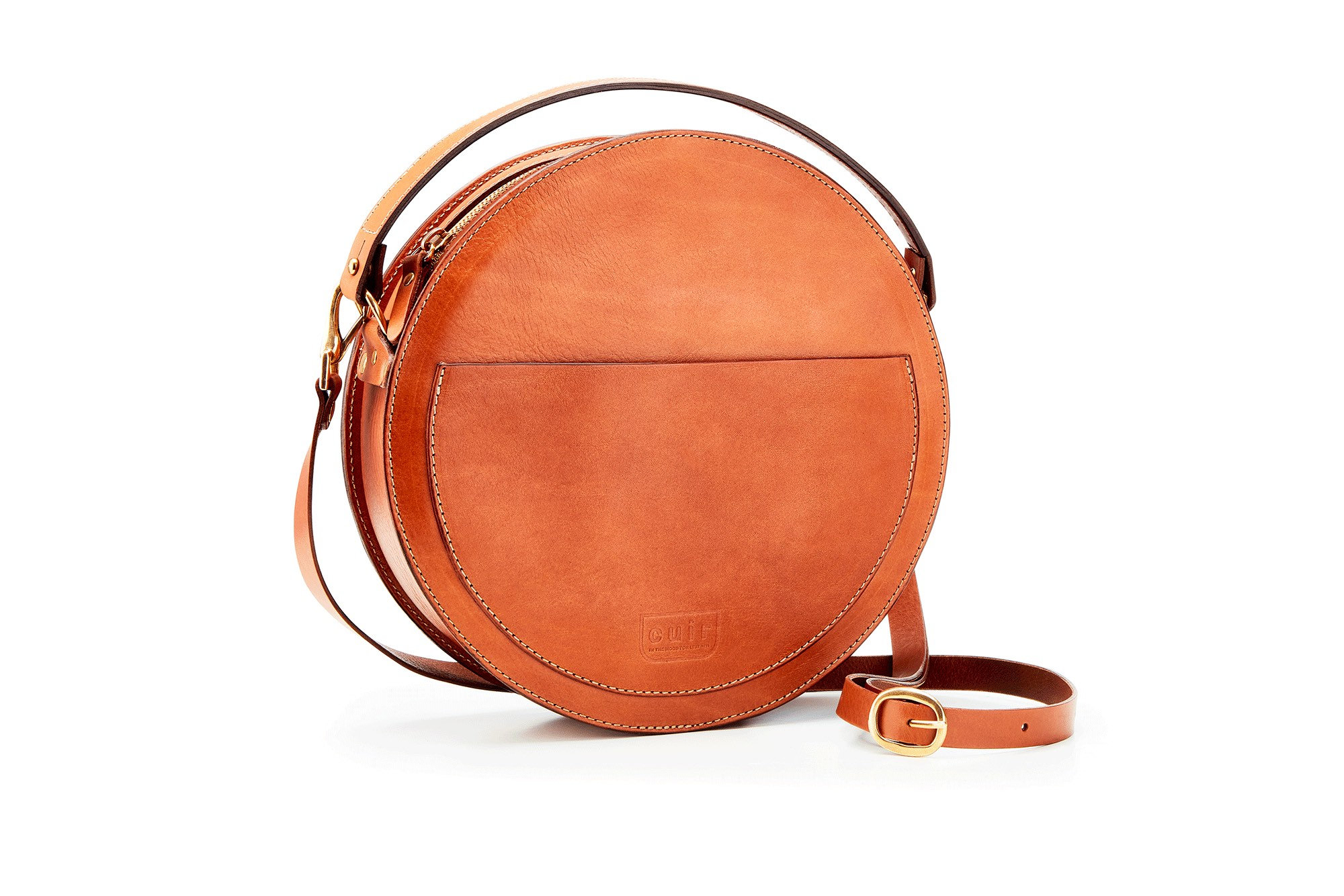 Circle Leather Bag, Cercle, Round Crossbody Purse, Top Handle Circle ...