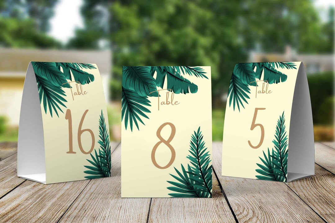Table Number Printable Template, 4x6, Folded, Table Number Tent Card ...