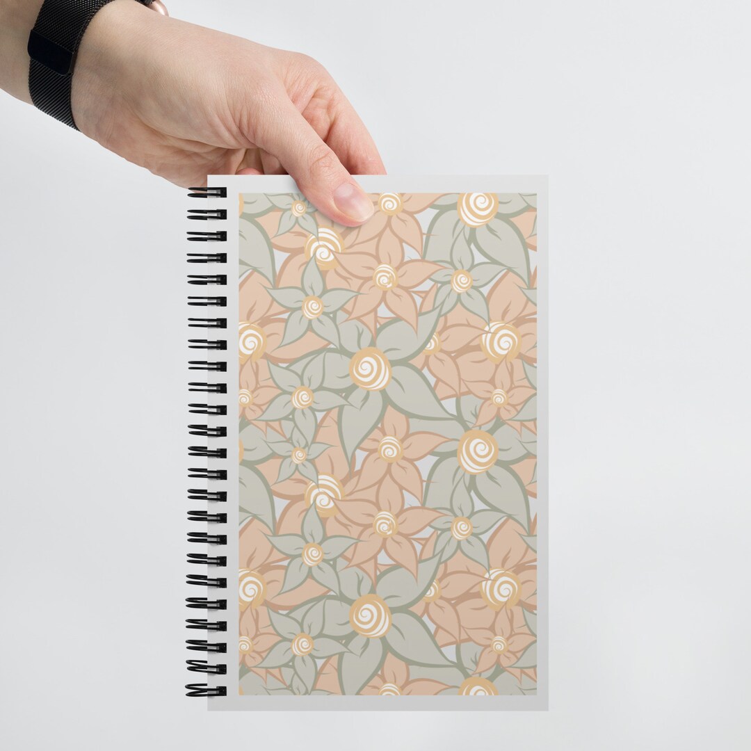 Spiral Notebook | Cute, Aesthetic Dot Journal | Flowers - Etsy