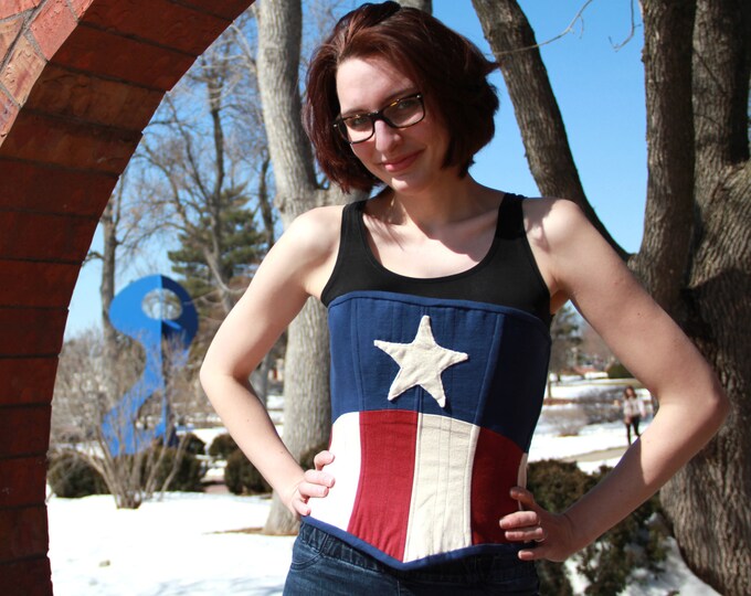 Captain America Corset - Etsy