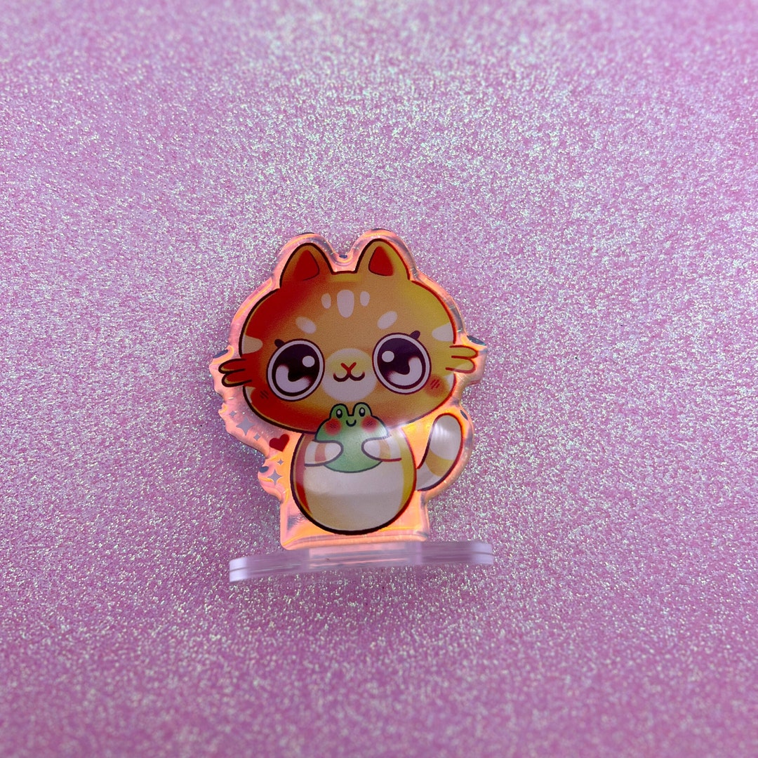 Kitty Holding a Frog Standee | Kitty | Cute Cats | Figure | Desk ...