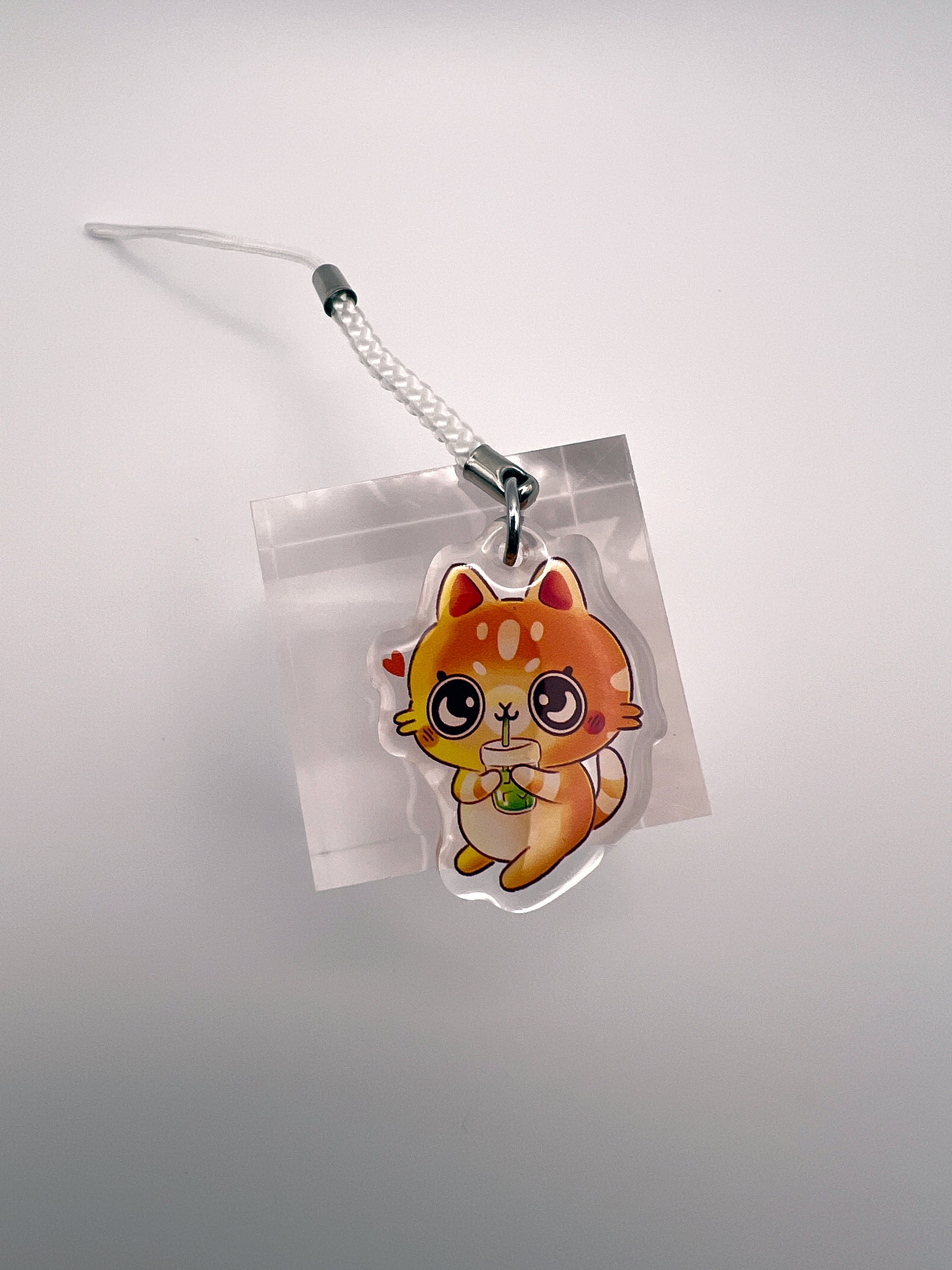 Iced Matcha Cat Matcha Cute Cats Charm Keychain - Etsy