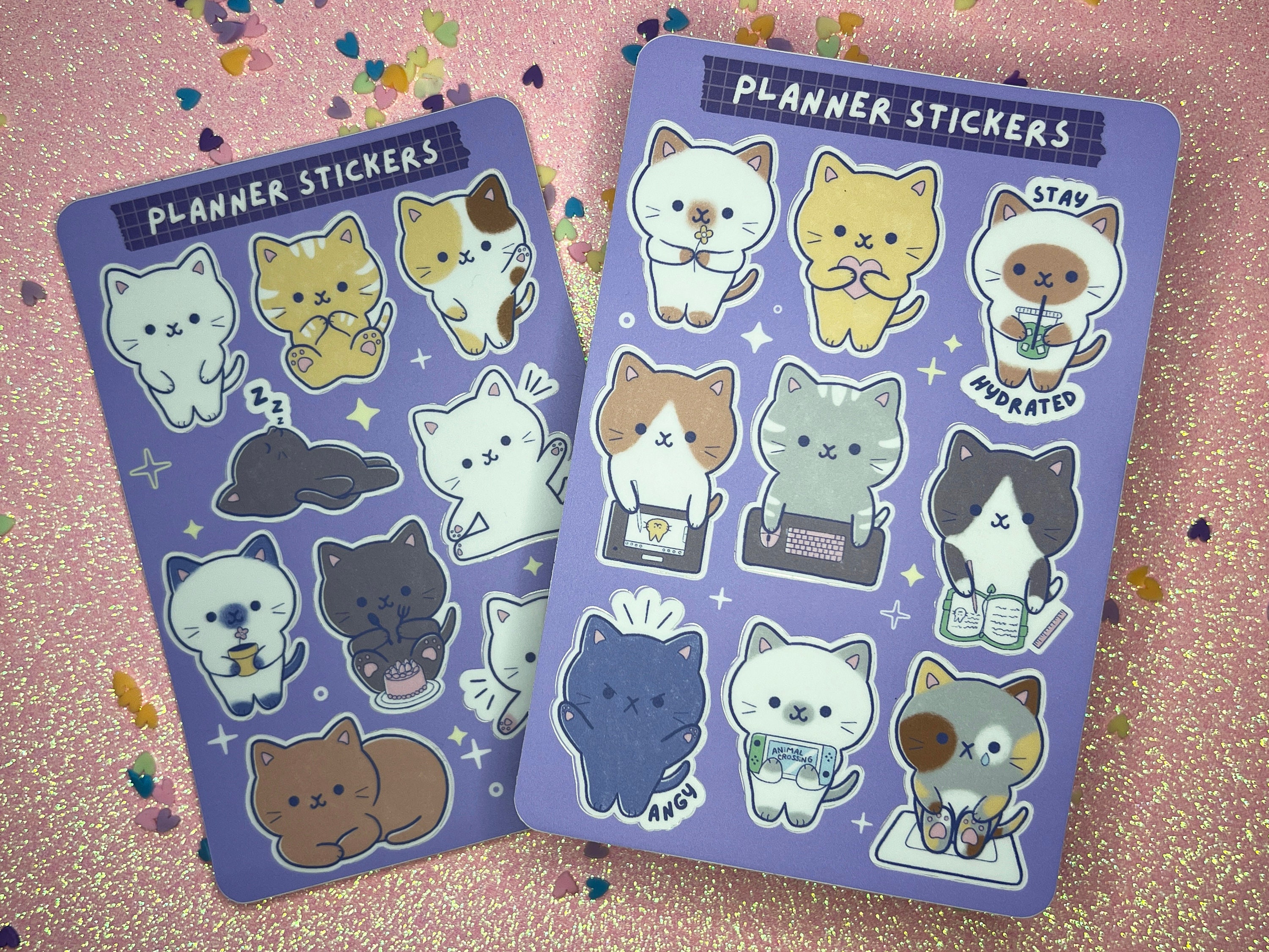 Cute Cat Planner Stickers Journal Stickers Planner - Etsy