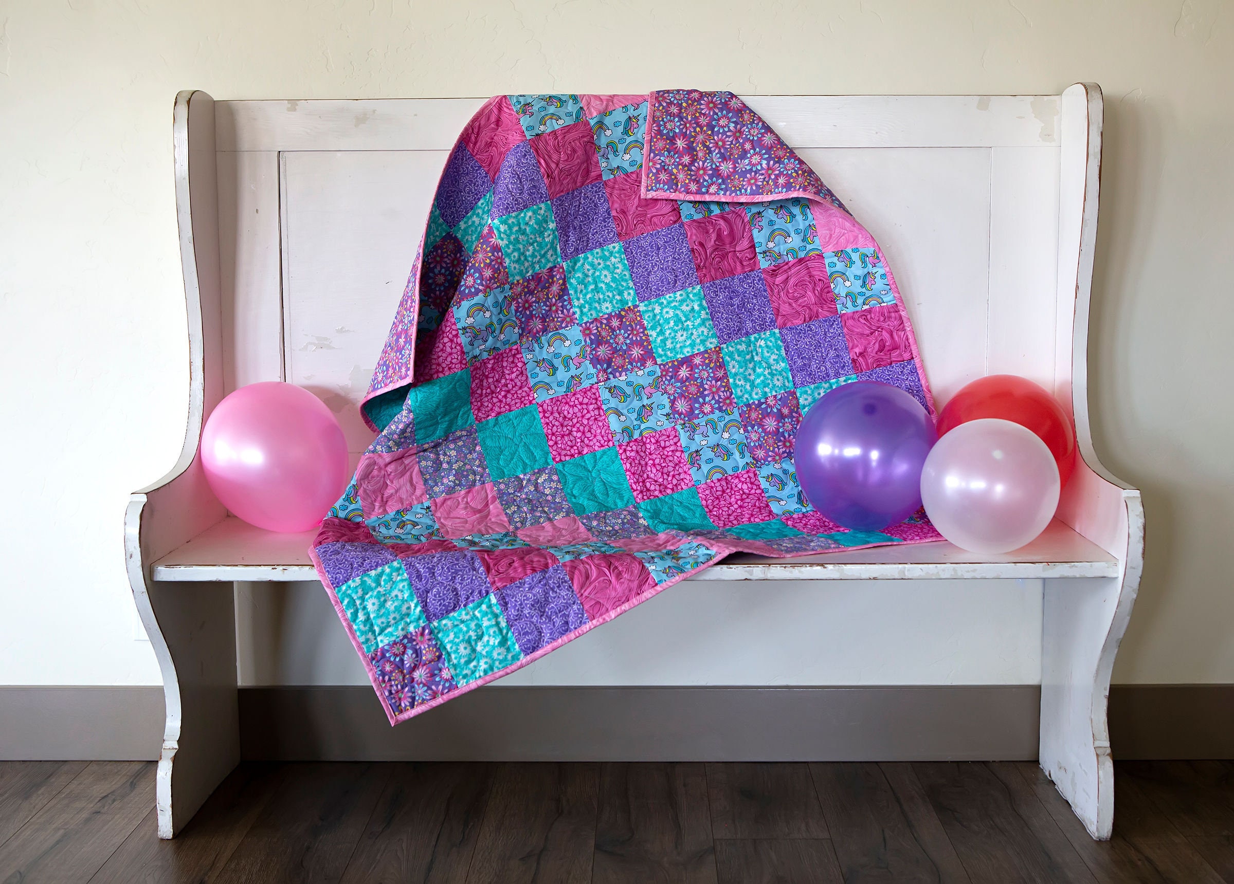 Ten Squared Quilt Pattern and Precut Fabric With Binding and Backing ...