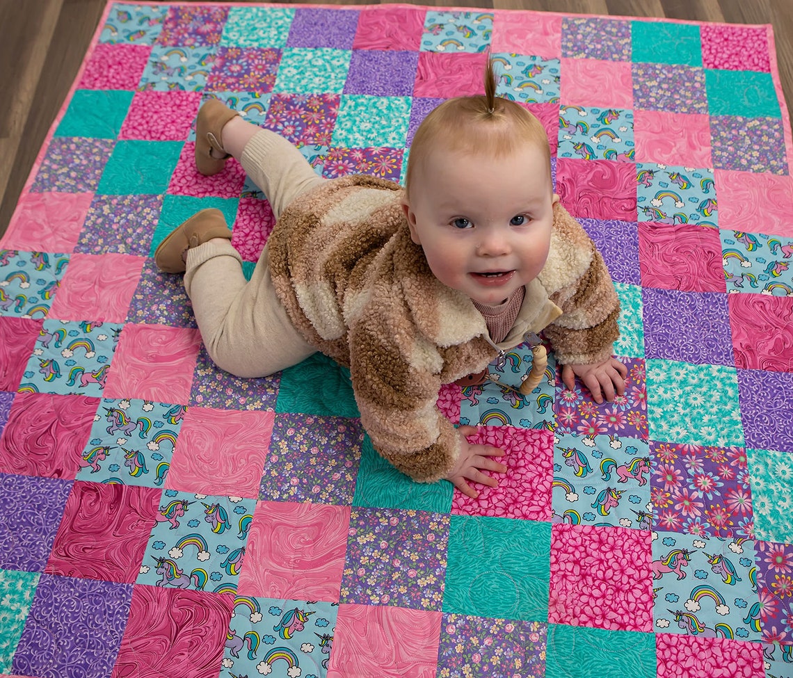 Ten Squared Quilt Pattern and Precut Fabric With Binding and Backing ...