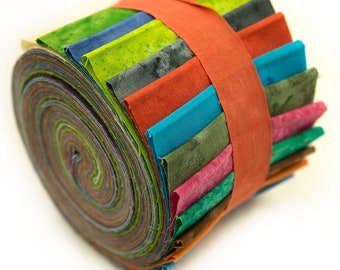 2.5 Inch Rainbow Basics Jelly Roll 100% Cotton Fabric Quilting | Etsy