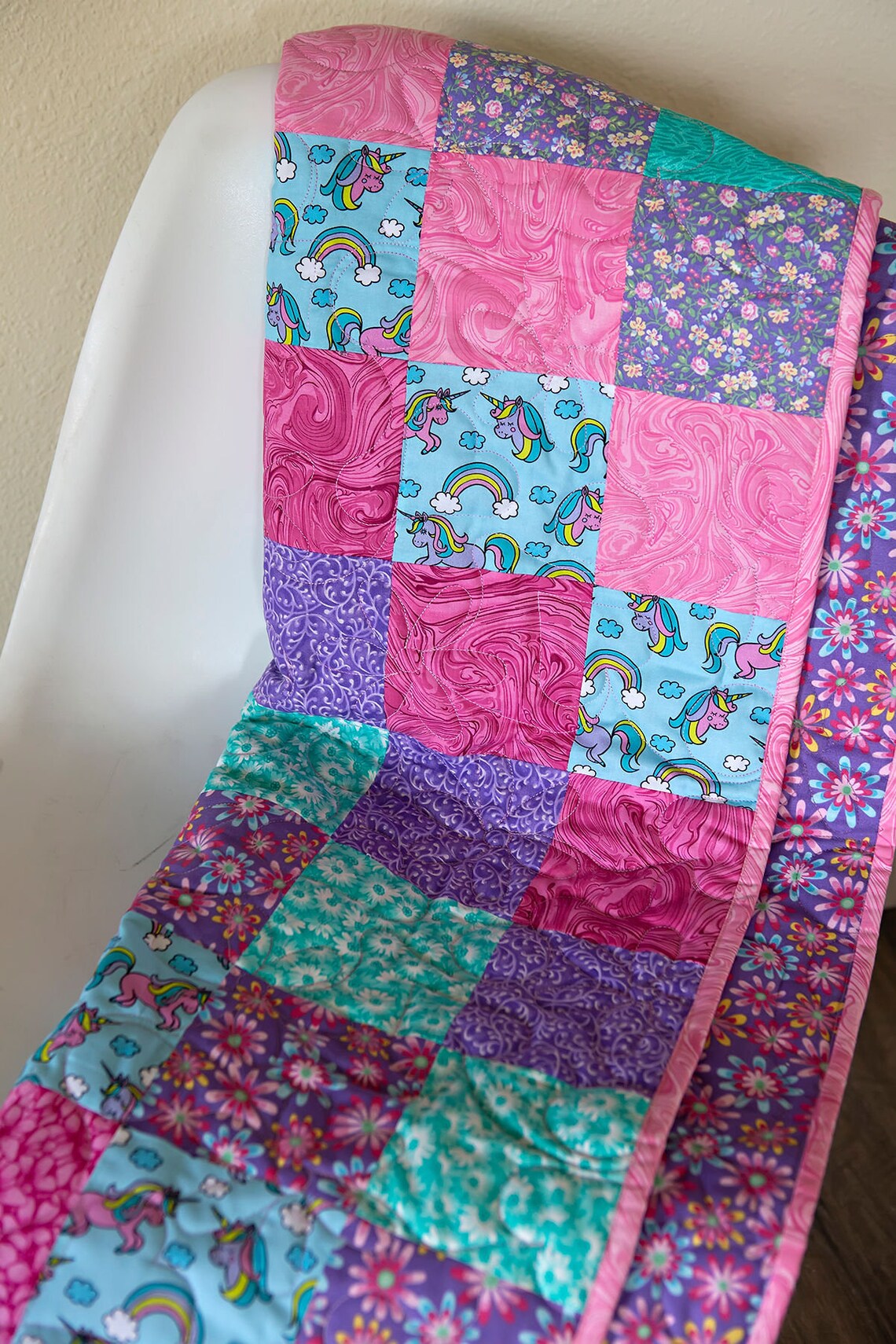 Ten Squared Quilt Pattern and Precut Fabric With Binding and Backing ...