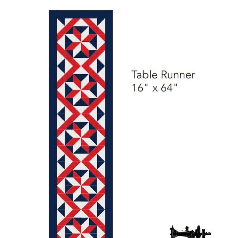 Patriotic Table Runner - Etsy