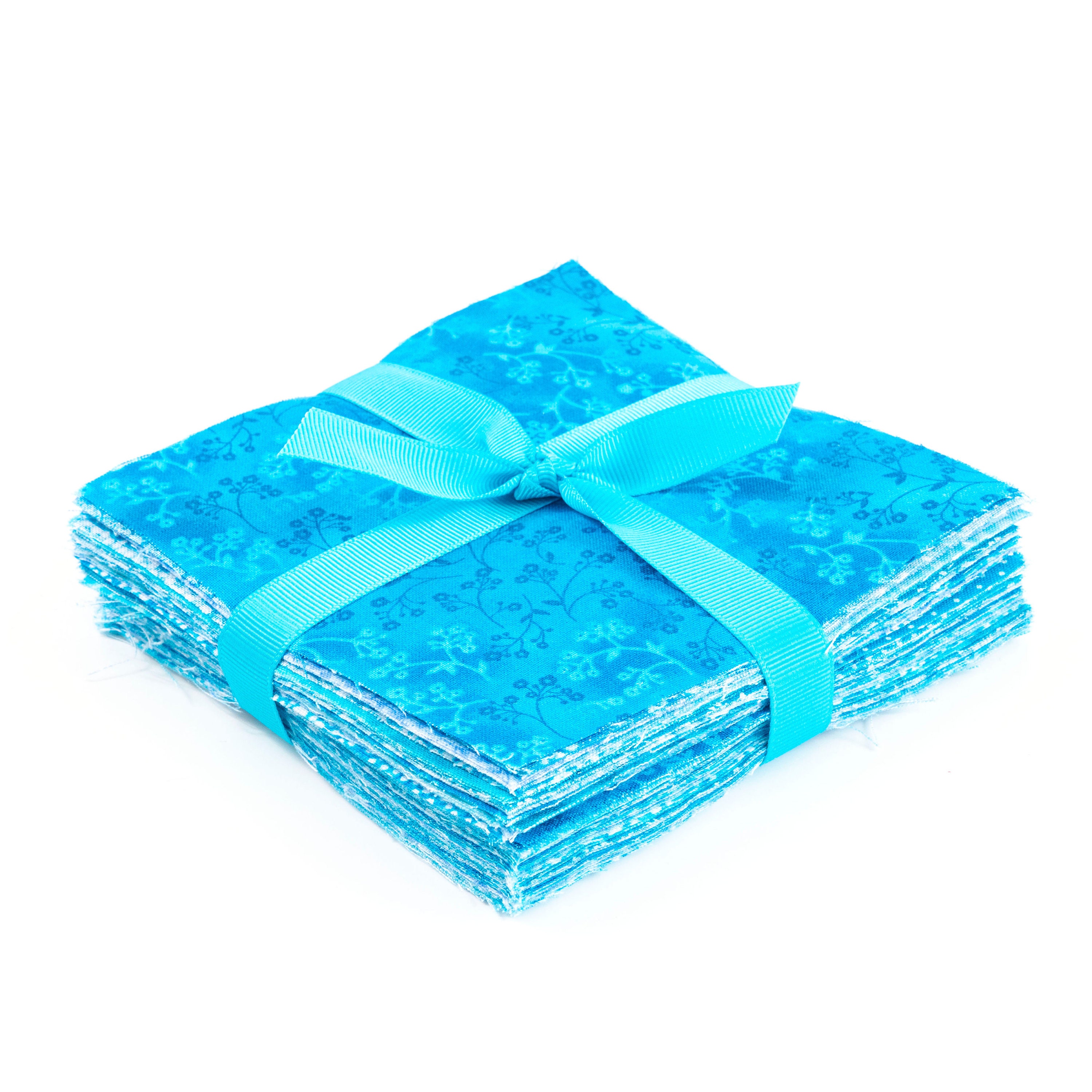 It's All Turquoise 90-piece Pre-cut Charm Pack 5" Squares 100% Cotton ...