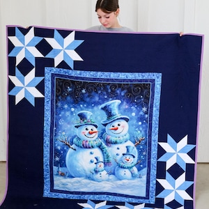 Snow Much Fun Pre Cut Ready to Sew Quilt Kit Includes Backing Includes ...