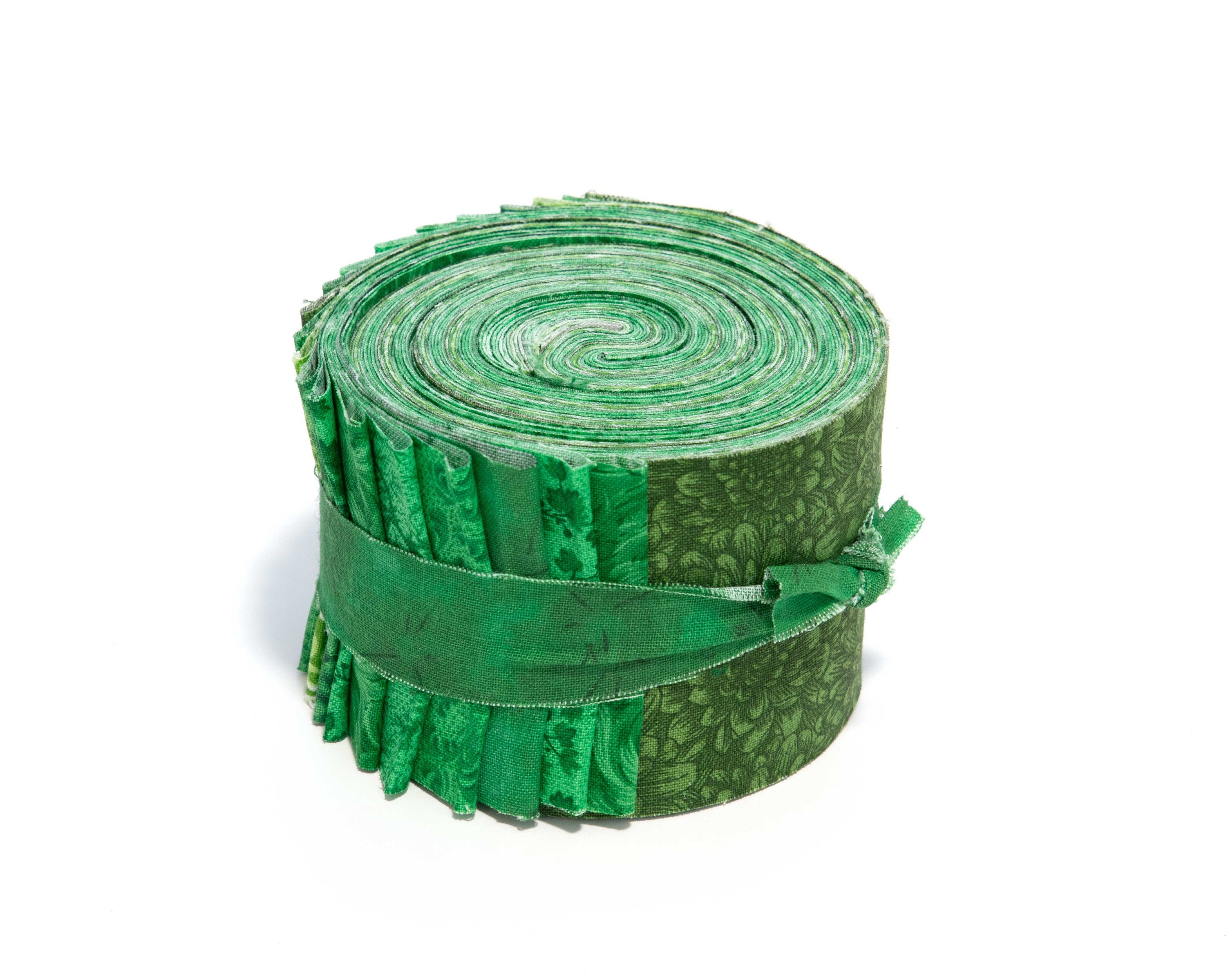 It's All Green Jelly Roll 2.5 Inch Pre-cut 100% Cotton Fabric Quilting ...