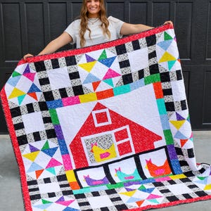 Funky Chicken PDF Digital Quilt Pattern: 74 X 74 Beginner-friendly! - Etsy