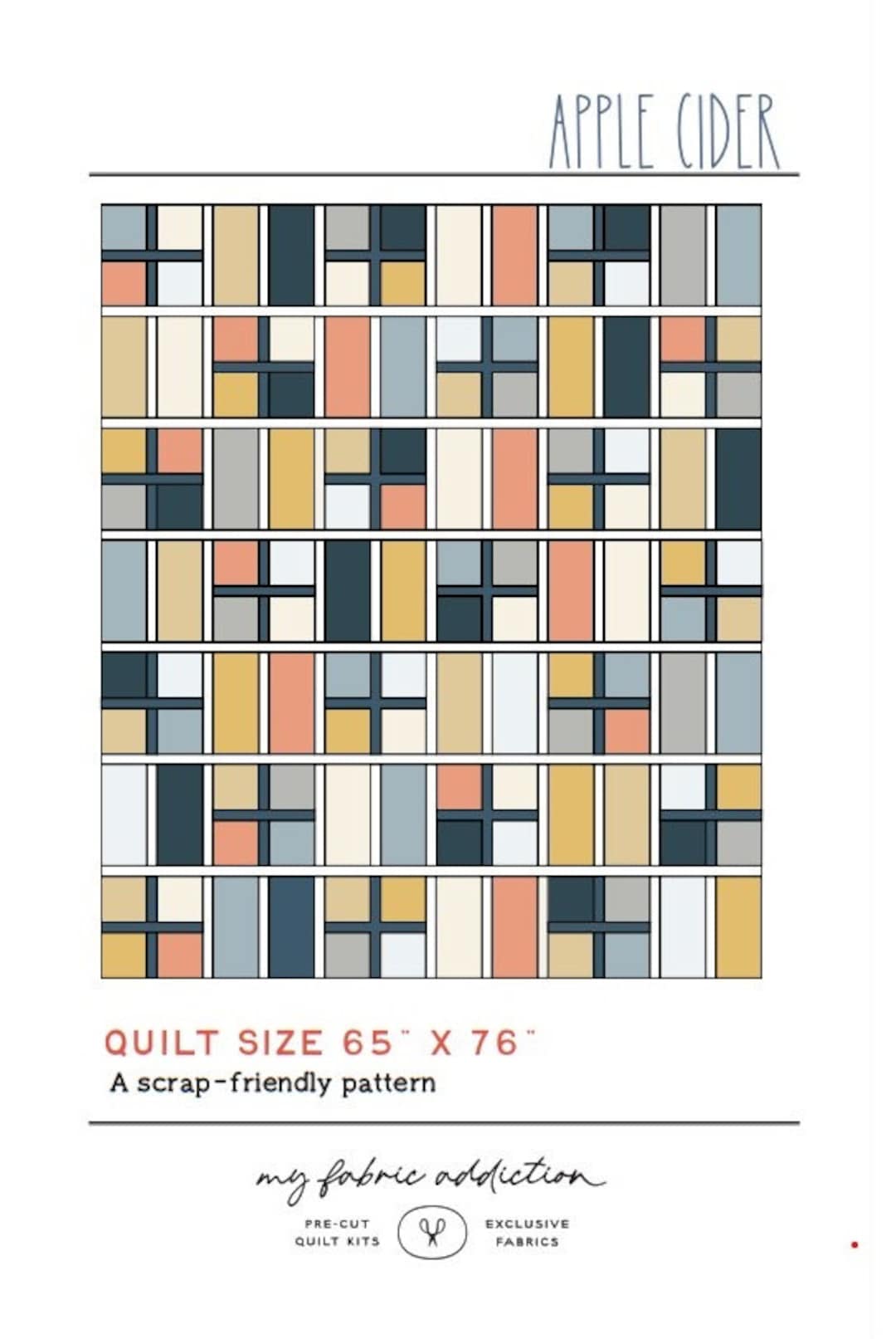 Apple Cider PDF Digital Quilt Pattern: 65 X 76 Beginner-friendly! - Etsy
