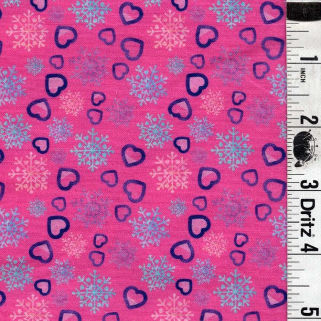 Quilt Fabric BY THE YARD Sale Closeout Bargain Clearance Navy Hearts on ...