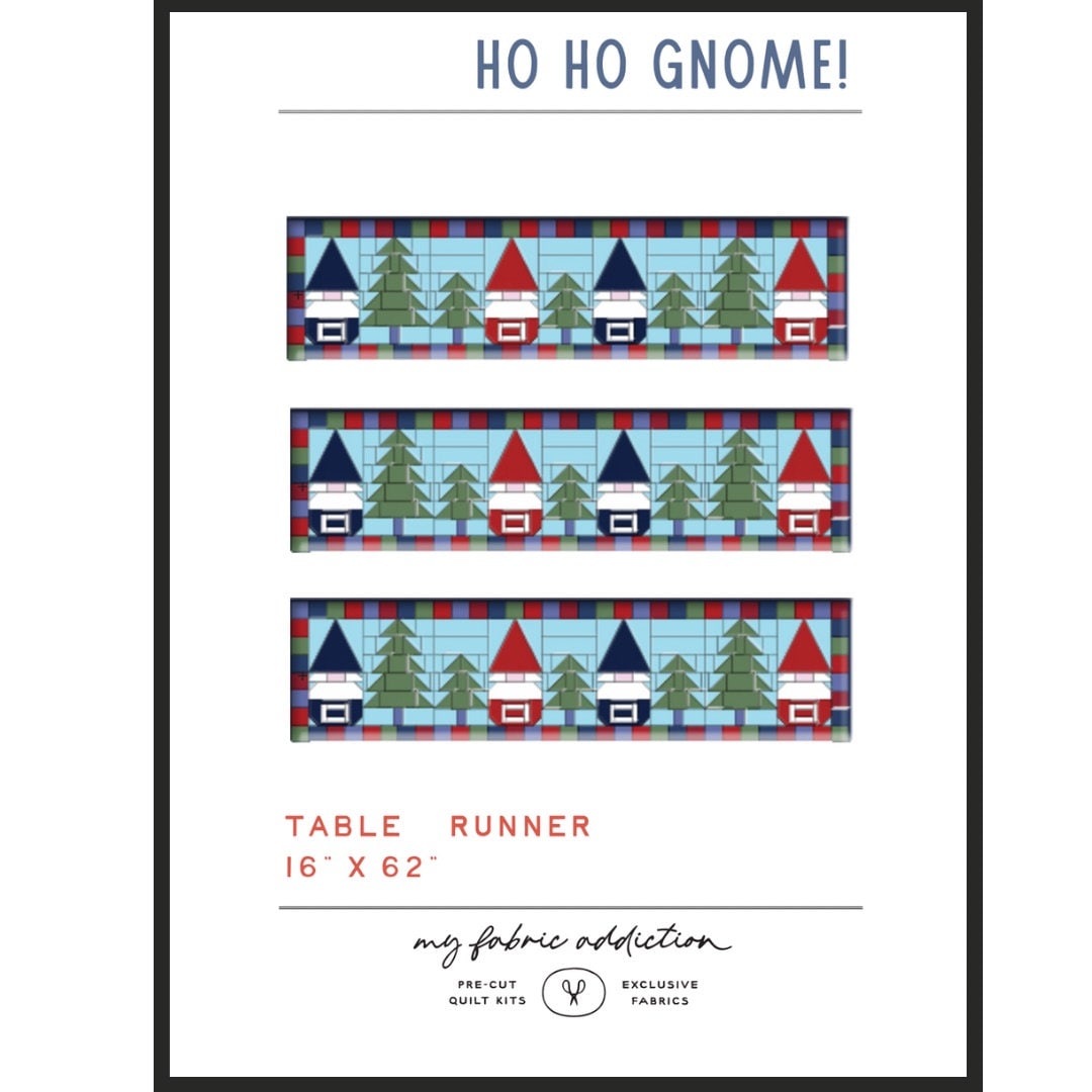 Ho Ho Gnome Digital Table Runner Pattern: Great for Winter and ...