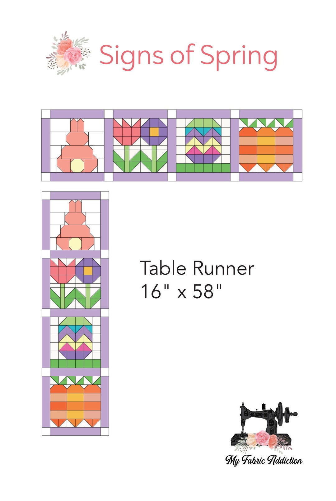 Signs of Spring PDF Digital Table Runner Pattern: Great for Easter, Beginner Friendly! PDF ...