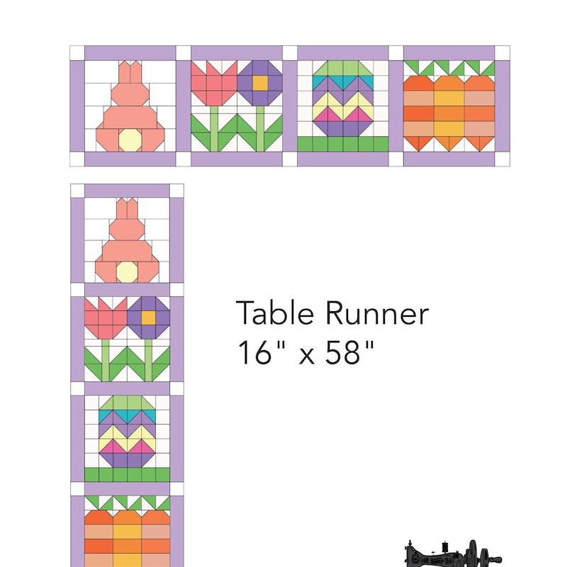 Quilted Easter Table Runner - Etsy