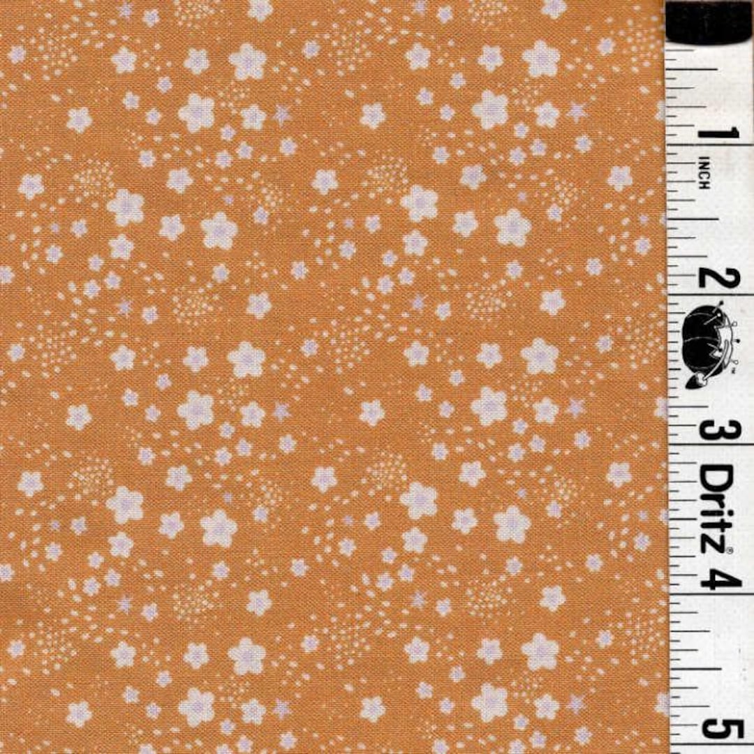 ENDOFBOLT106 Golden Yellow Background With Tiny Beige Flowers Basic 100 ...