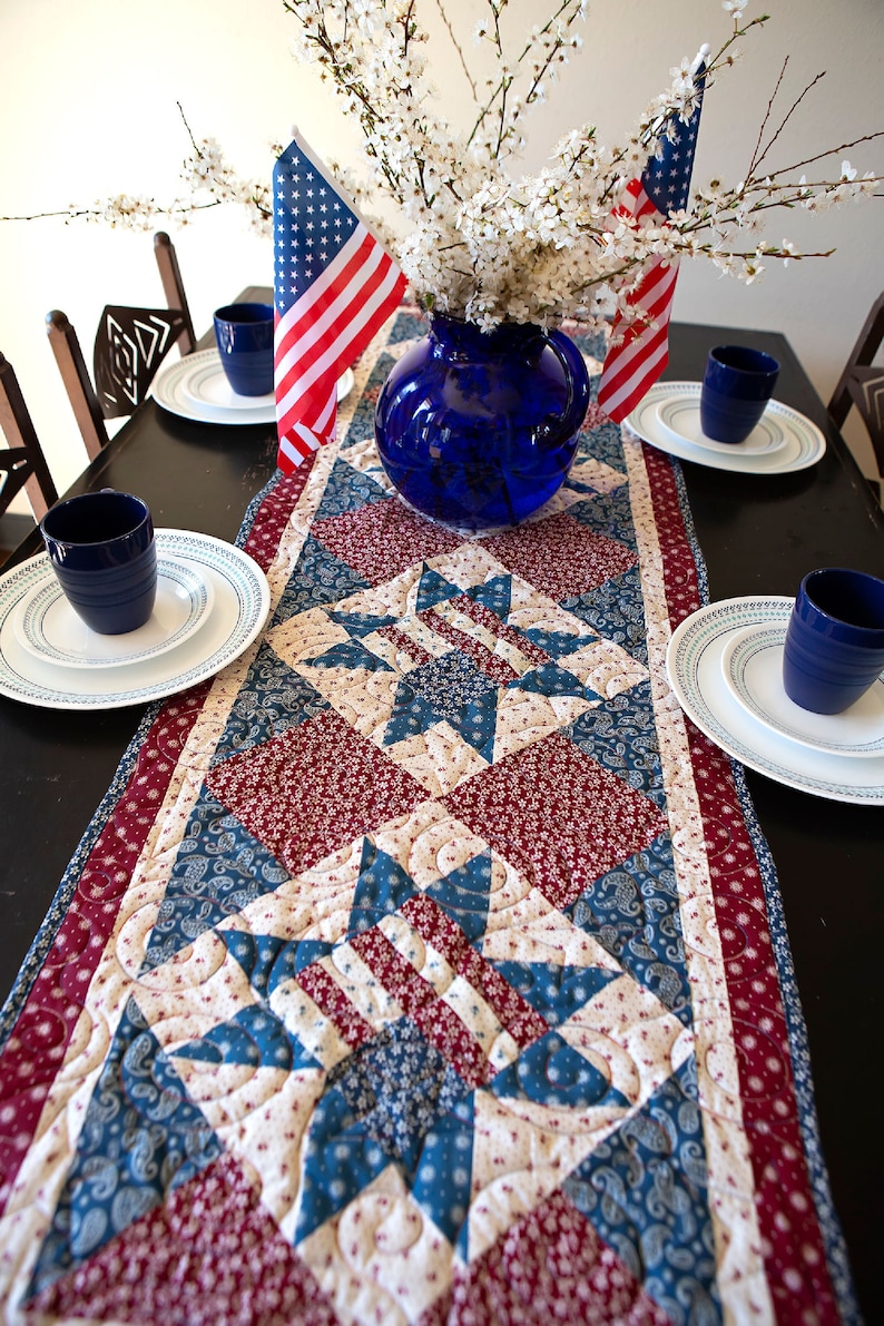 Land of Liberty PDF Digital Patriotic Table Runner and Wallhanging ...