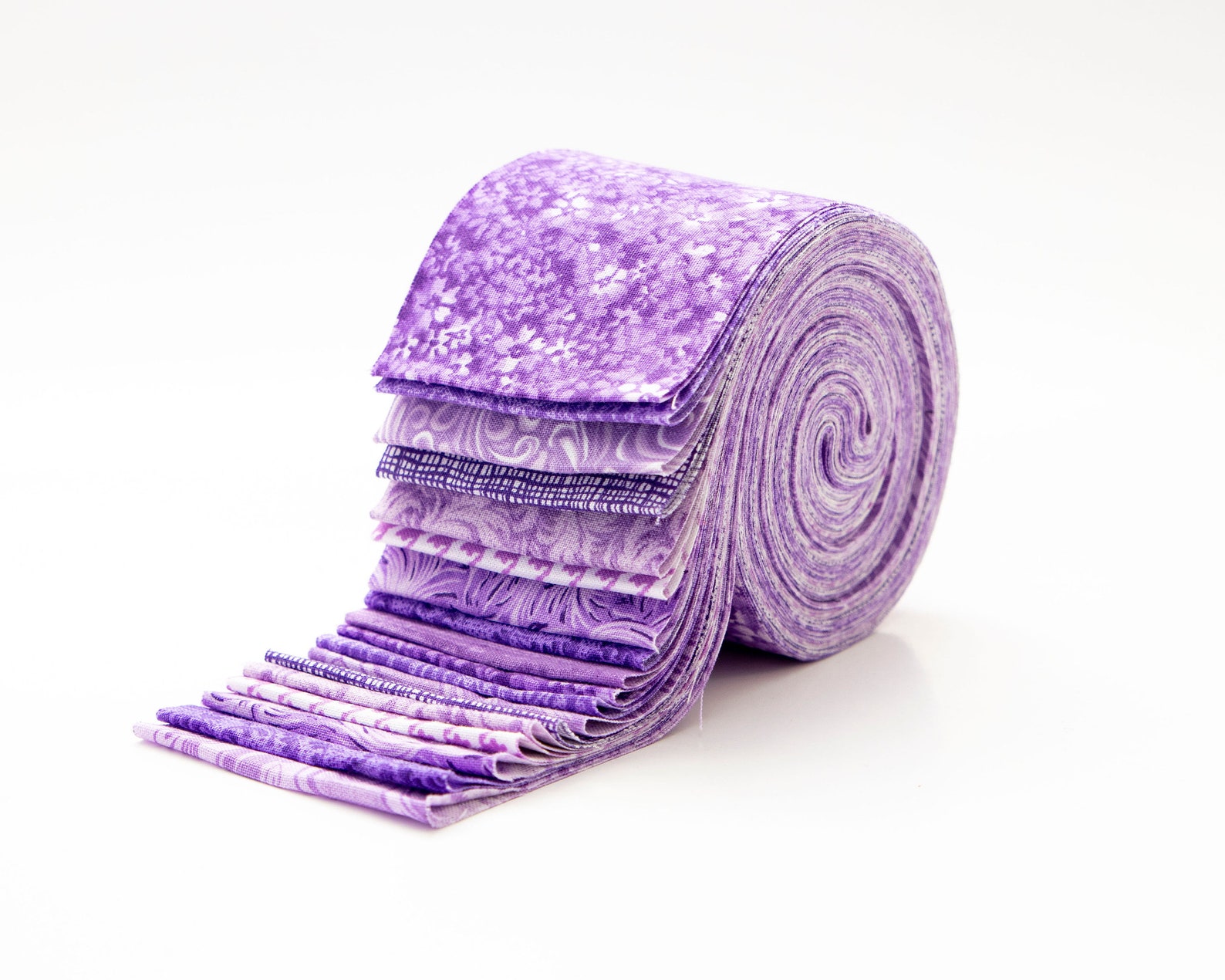 It's All Purple Jelly Roll 2.5 Inch Pre-cut 100% Cotton Fabric Quilting ...