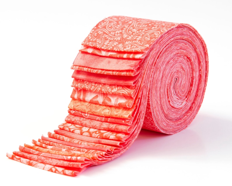 It's All Coral Jelly Roll 2.5 Inch Pre-cut 100% Cotton - Etsy