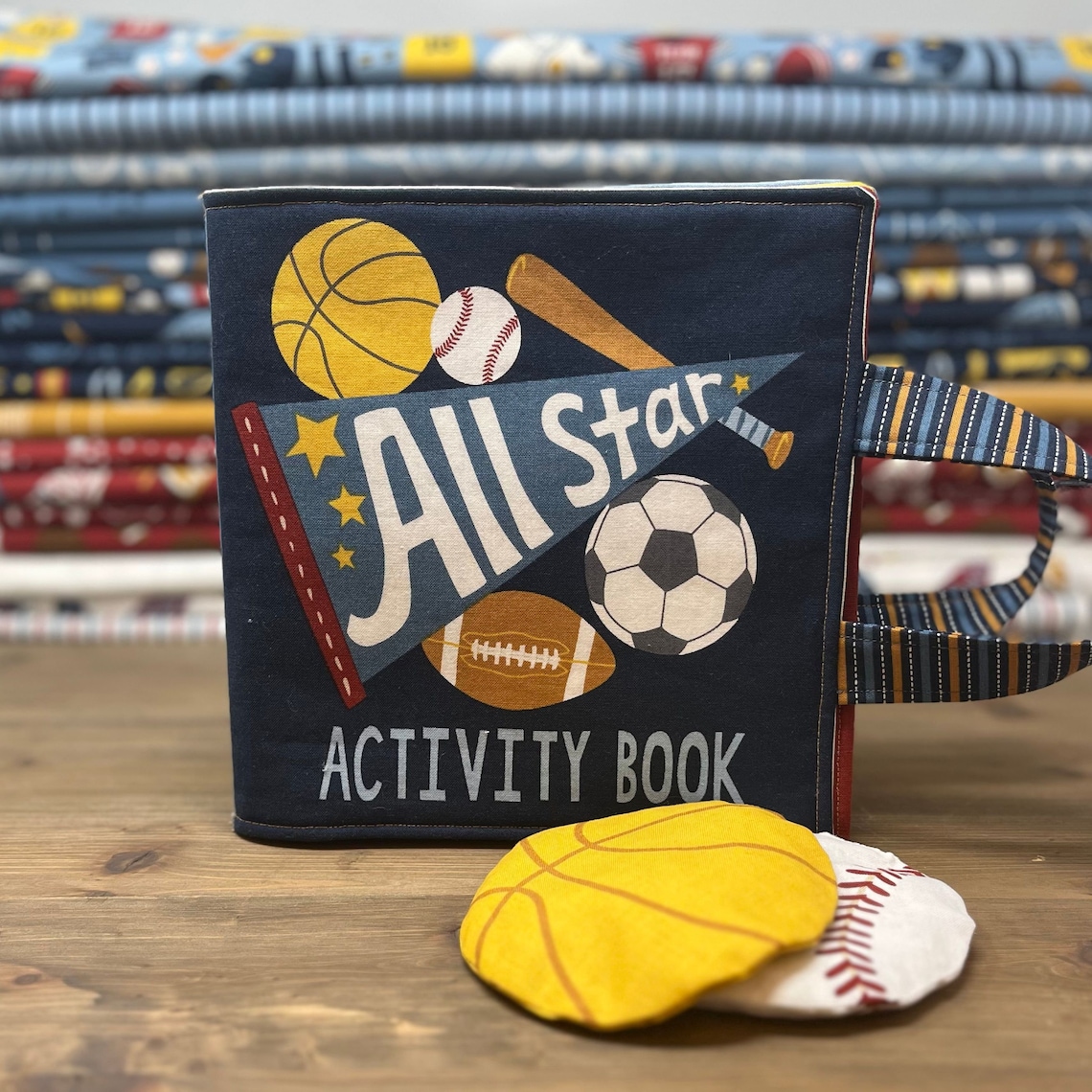 All Star Activity Book Panel Mult 20859 11 Moda - Cut & Sew Doll Panel ...