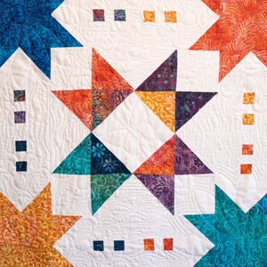 Starshine in Multi Quilt Kit Fabric Pattern and Binding and Backing ...