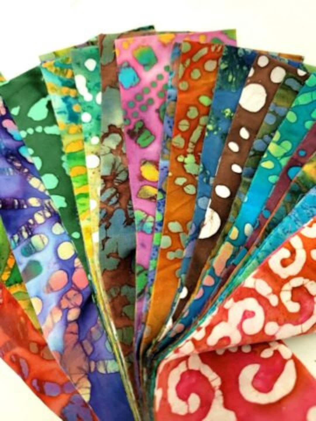Batik Fabric Strips Scrap Pack 100% Cotton Fabric Lot BY THE POUND - Etsy