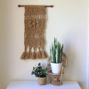 Retro Macramé Hanging Macramé Wall Art 1970s Textile - Etsy Australia