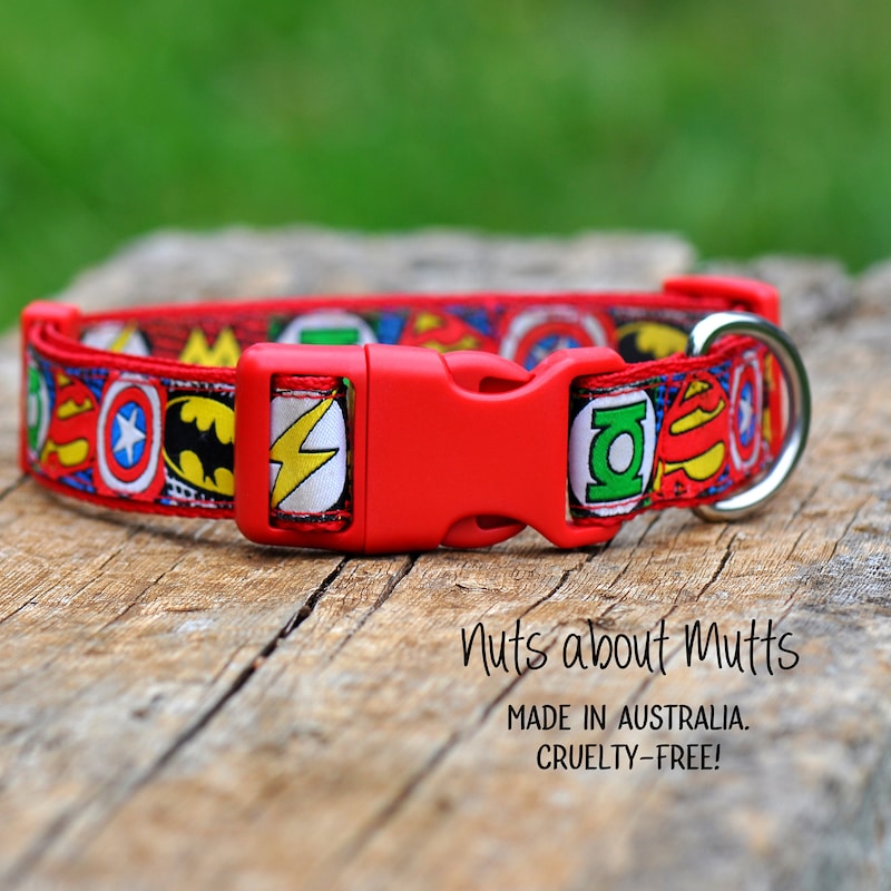 Superhero Dog Collar - Etsy UK