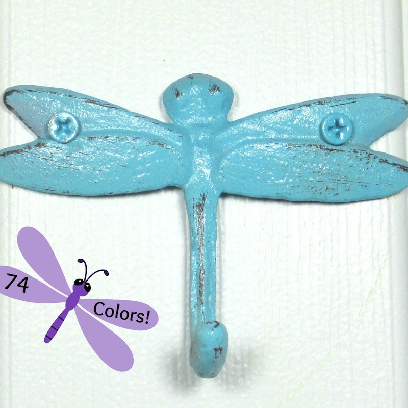 Dragonfly Cast Iron Hooks - Etsy