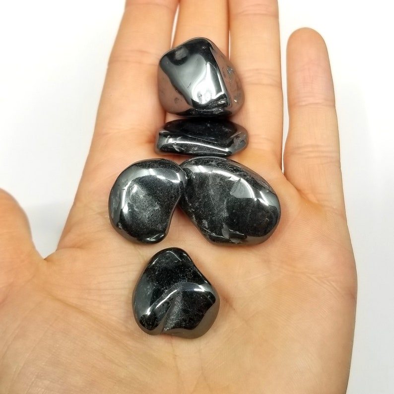 Hematite Tumbled Stone | Etsy