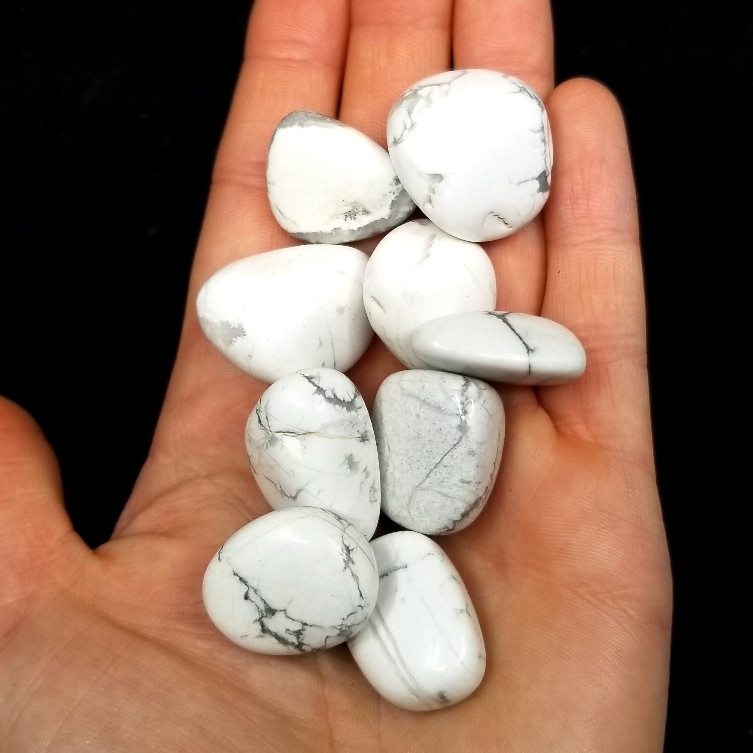 Howlite Tumbled Stone - Etsy