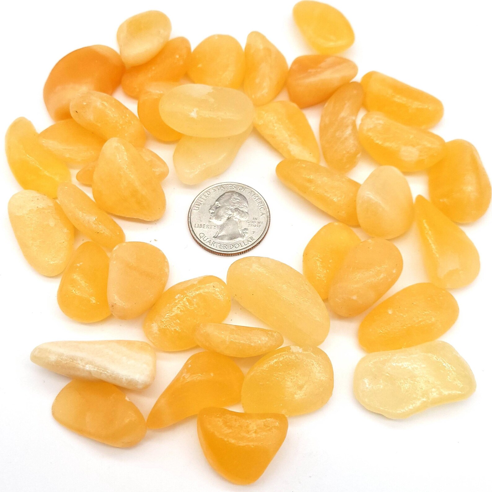 Orange Calcite Tumbled Stone - Etsy