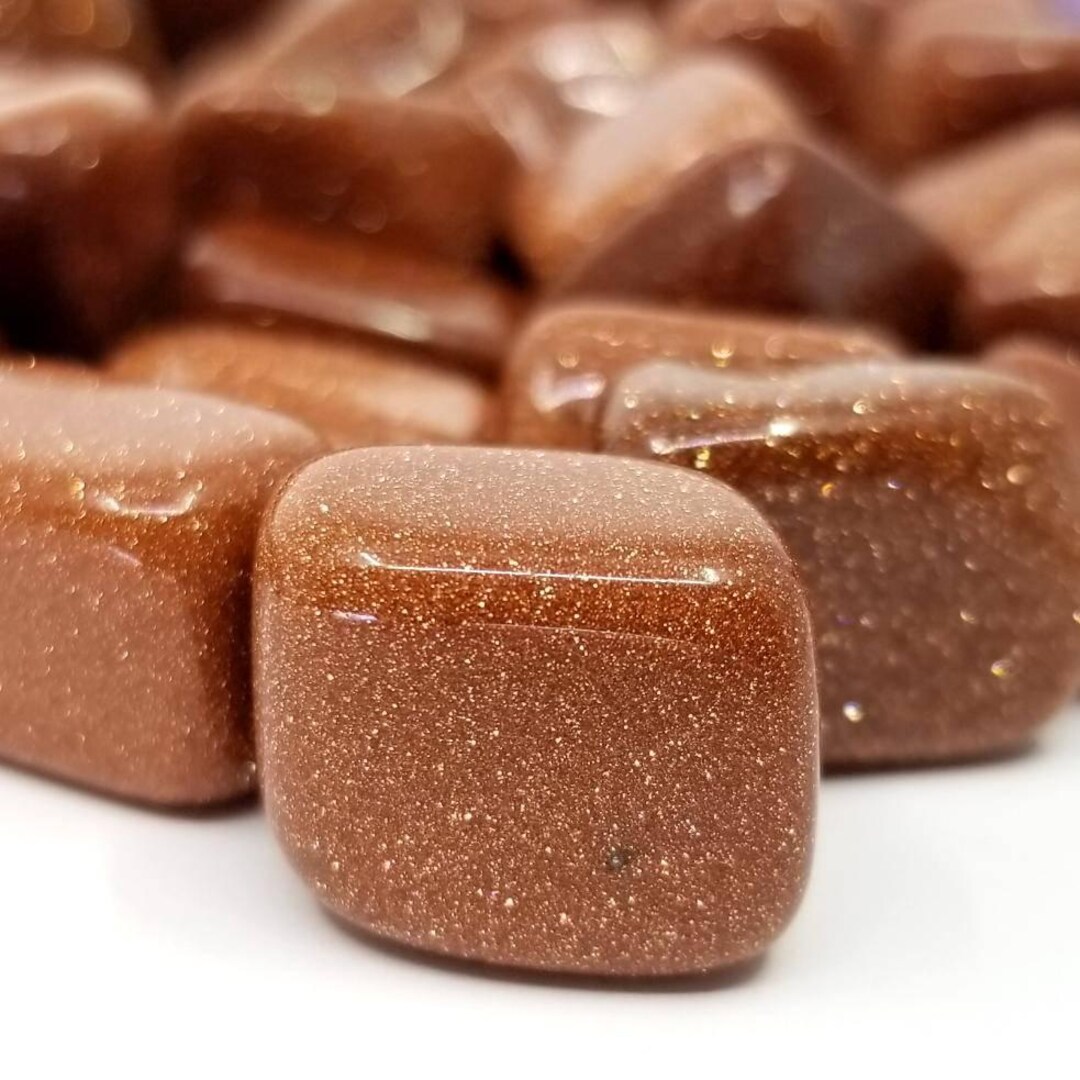 Goldstone Tumbled Stone - Etsy