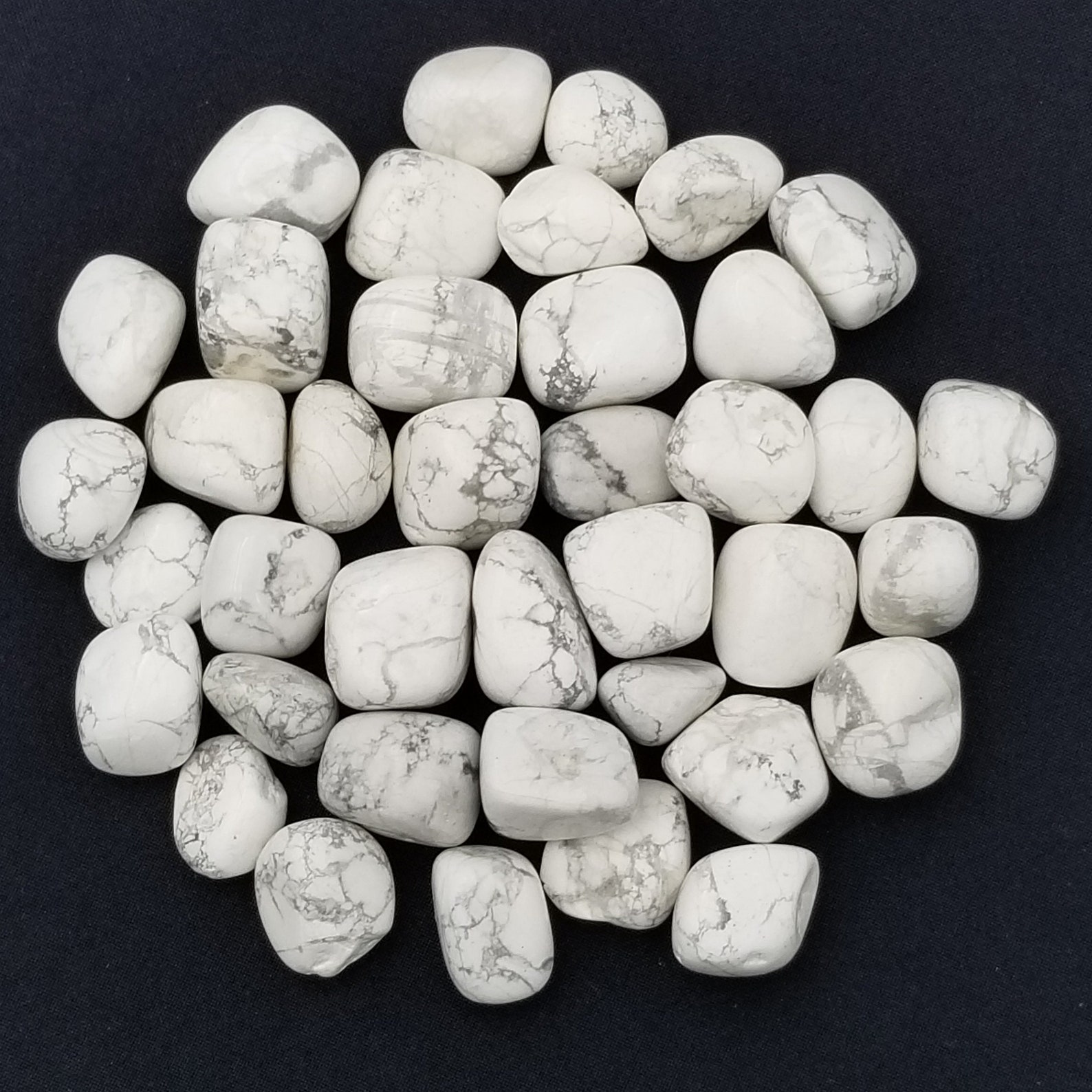 Howlite Tumbled Stone - Etsy