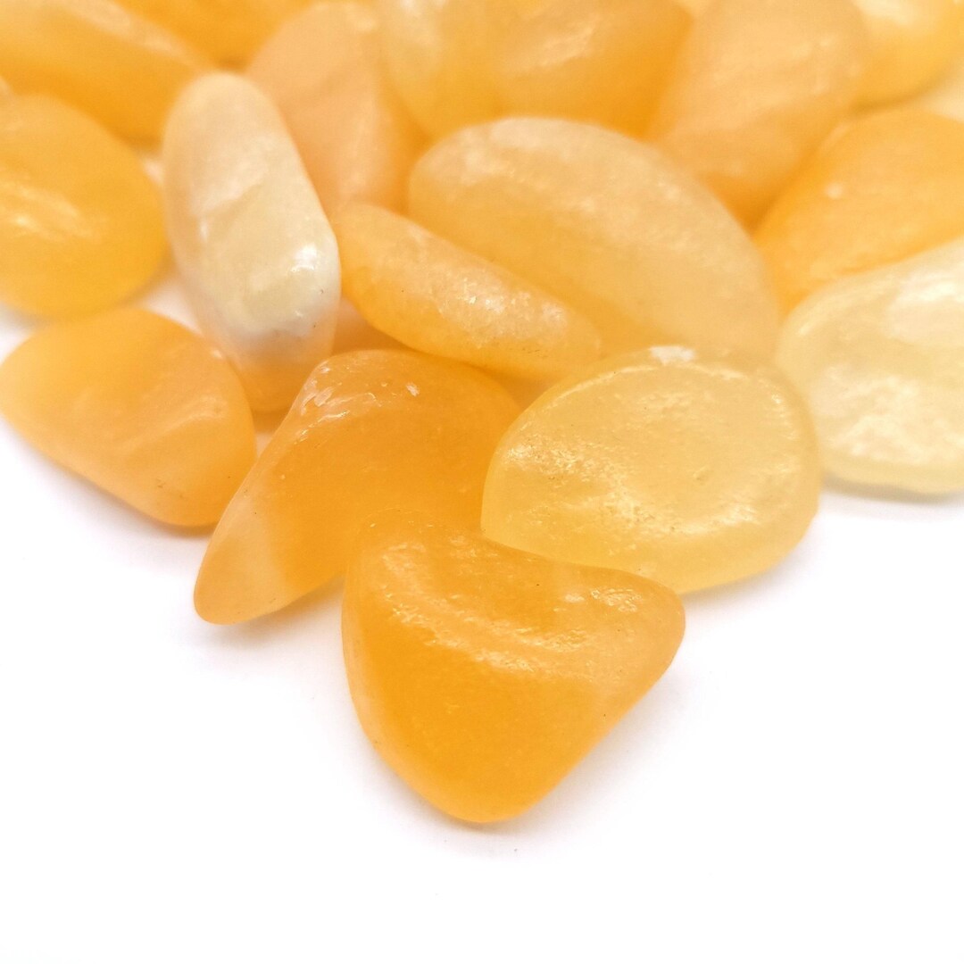 Orange Calcite Tumbled Stone - Etsy