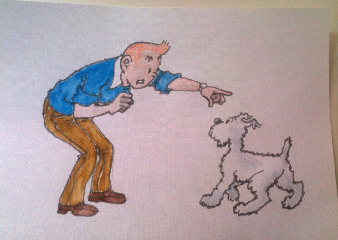 Tintin Painting Tribute to Herge - Etsy