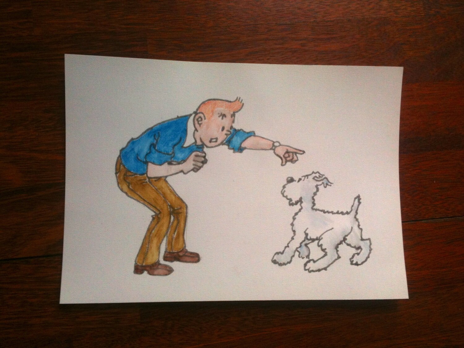 Tintin Painting Tribute to Herge - Etsy