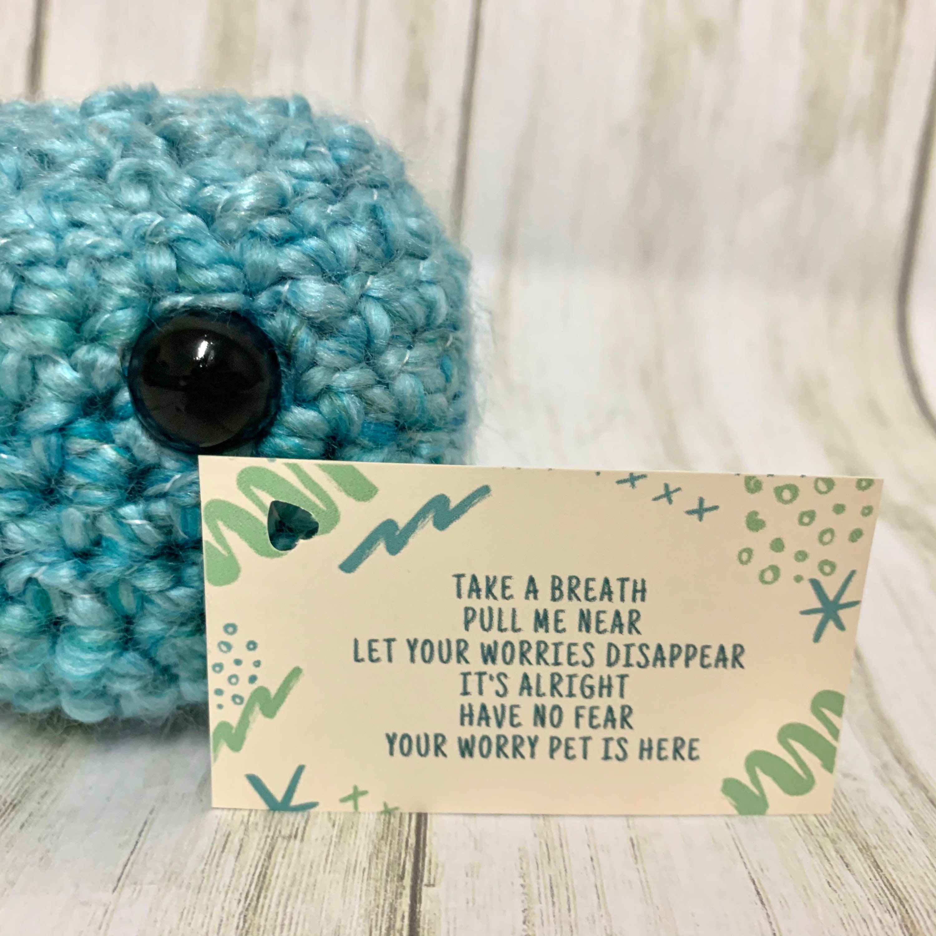 Worry Pet Crochet Stuffed Animal for Children With Anxiety | Etsy