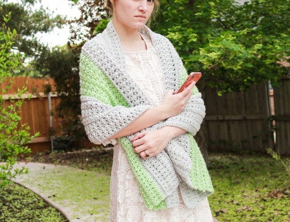 Twisted Stitch Crochet Shawl Pattern Easy Crochet Pattern | Etsy