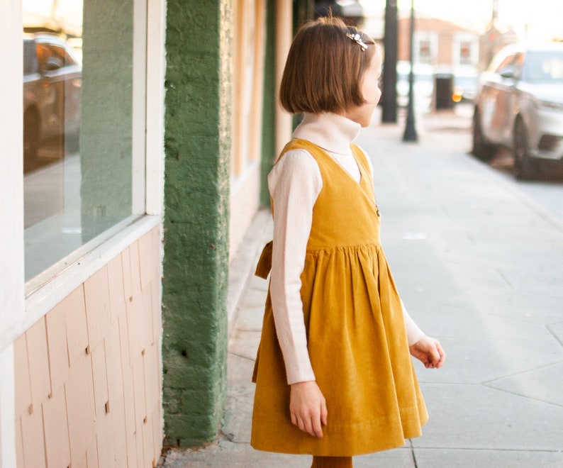 Louisa Pinafore Girl Dress Girl Pinafore Wrap Dress Wrap - Etsy