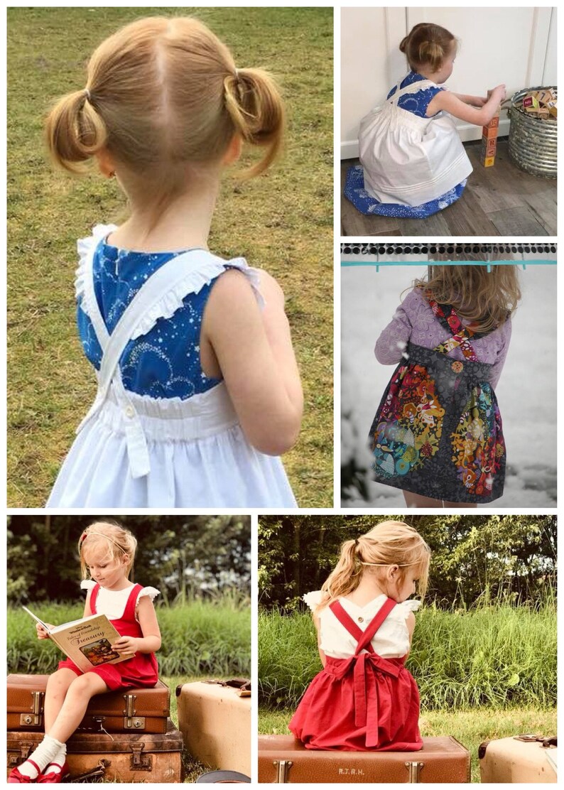 Ainsley Pinafore Girls Sewing Pattern Girl Pinafore | Etsy Australia