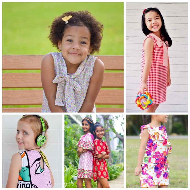 Birdie Dress PDF girl dress pattern vintage style pdf | Etsy