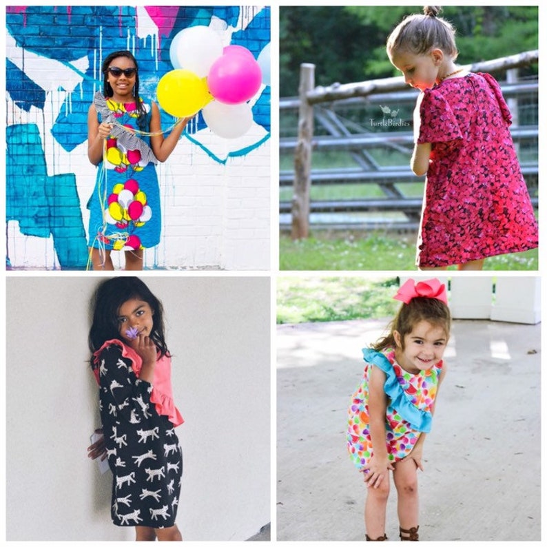 Birdie Dress PDF girl dress pattern vintage style pdf | Etsy