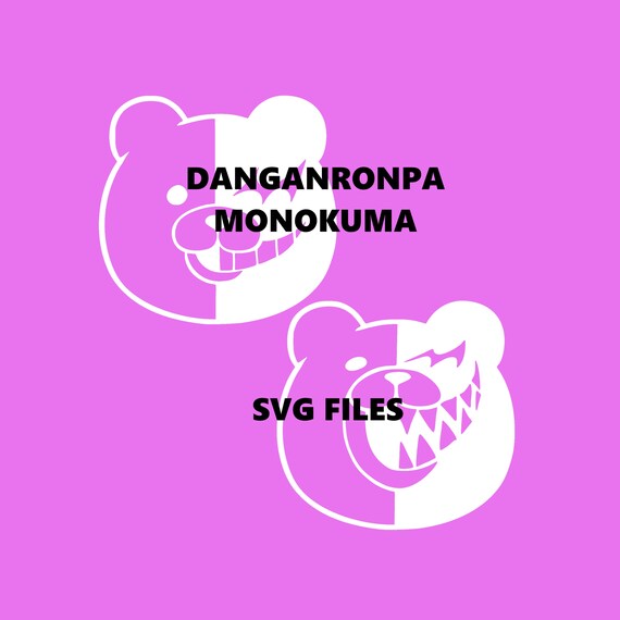 Danganronpa Monokuma Face Vector SVG DXF Download Pack | Etsy