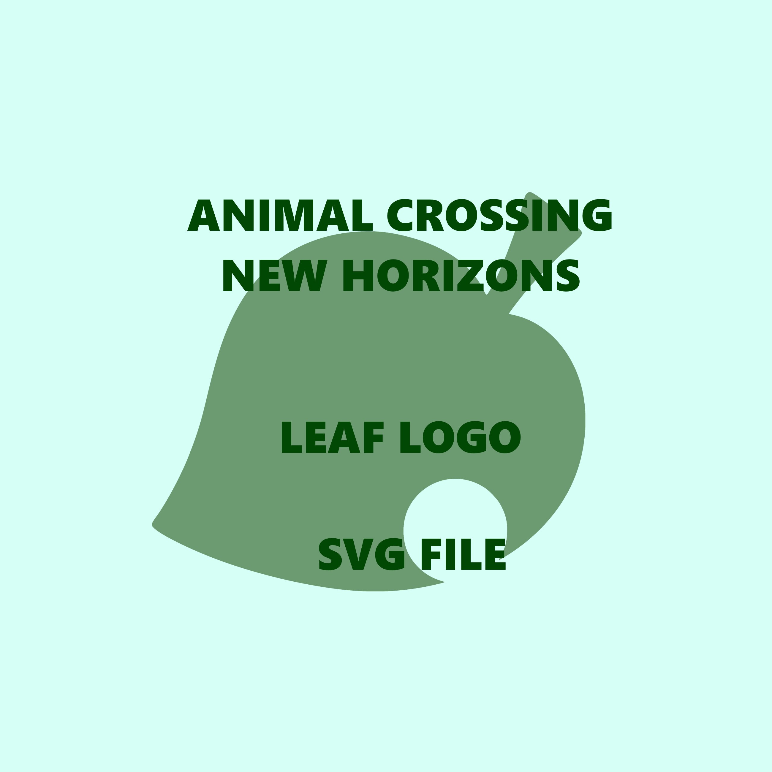 Animal Crossing Leaf Logo SVG DXF Download - Etsy