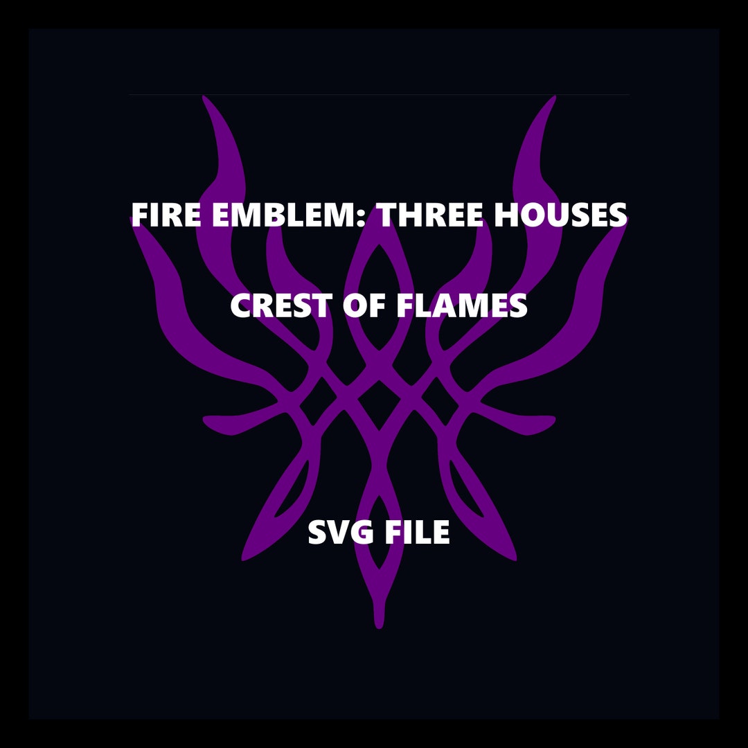 Fire Emblem Three Houses Crest of Flames Vector SVG DXF Download - Etsy